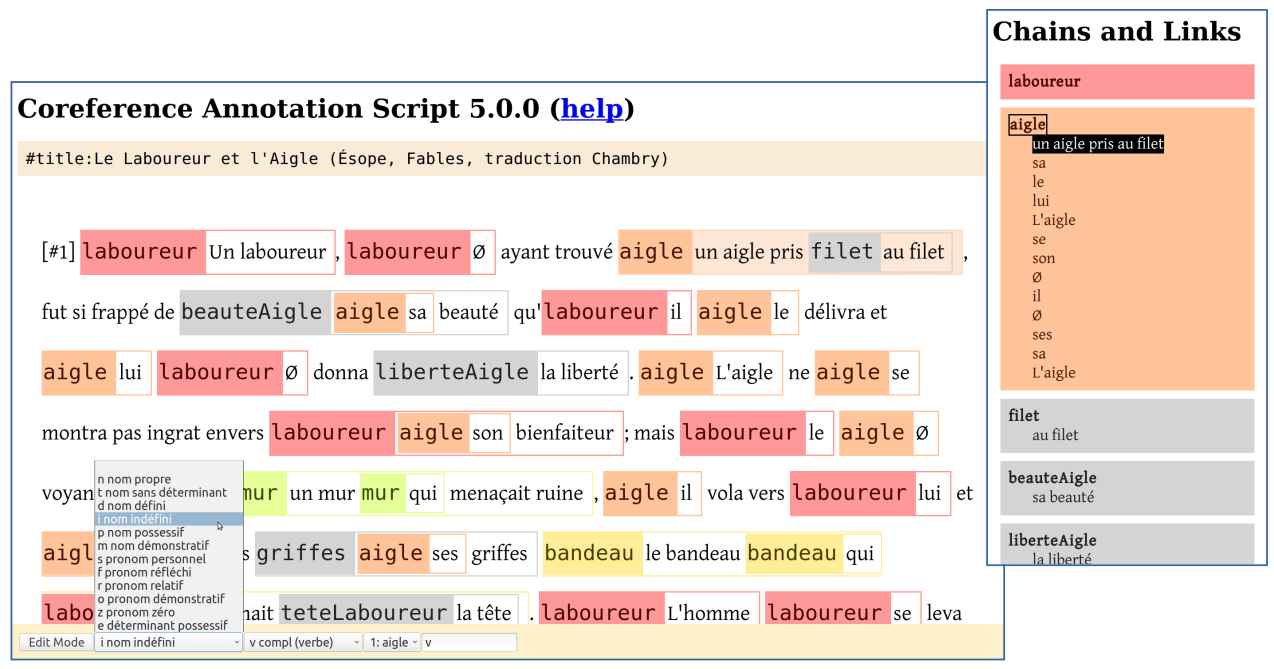 Bruno Oberle - Coreference Annotation Tool (SACR)