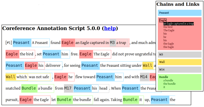 Bruno Oberle - Coreference Annotation Tool (SACR)