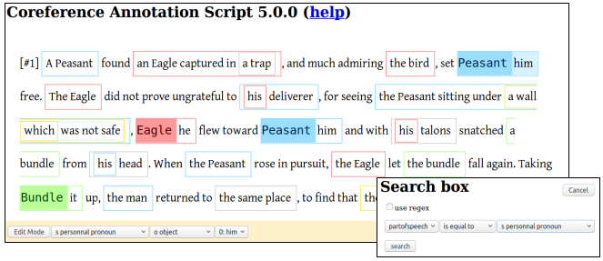 Bruno Oberle - Coreference Annotation Tool (SACR)